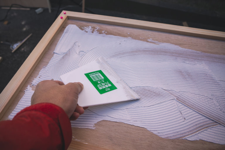 キッチンカウンターの天板にタイルを貼るDIY | 99% DIY -DIYブログ-